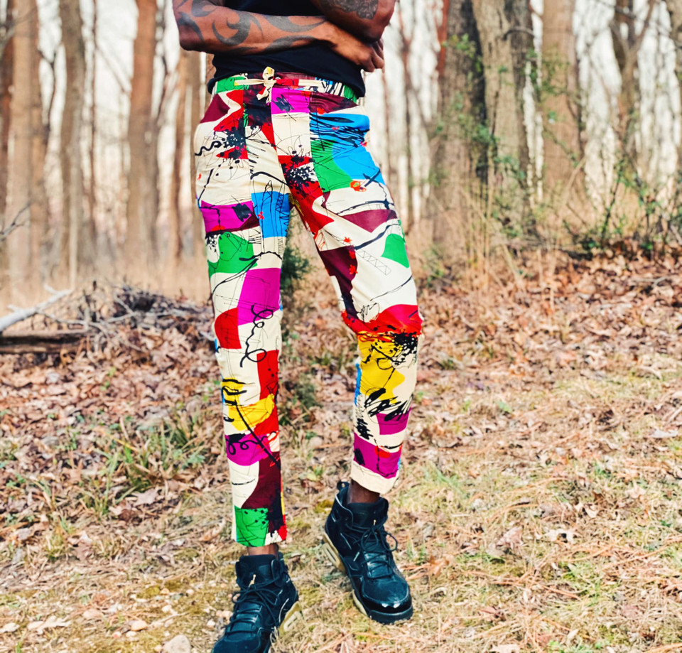 Colors Prints Joggers Pants - MARCHAL'S DESIGNS