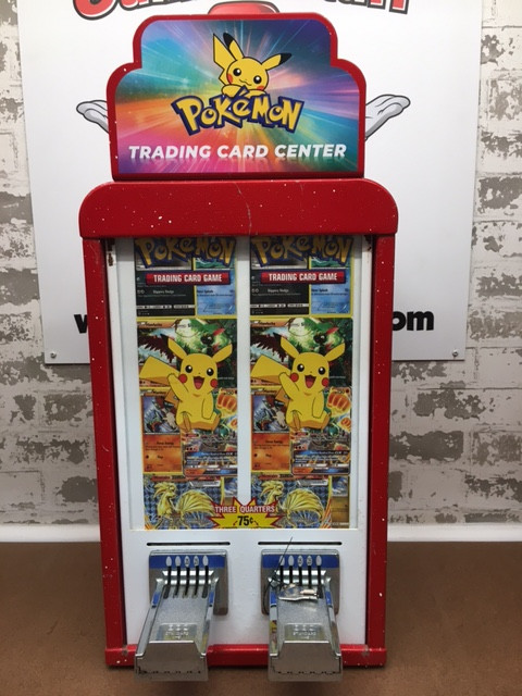75 Cent Vends Red 2 Column Pokemon Trading Card Center Machine
