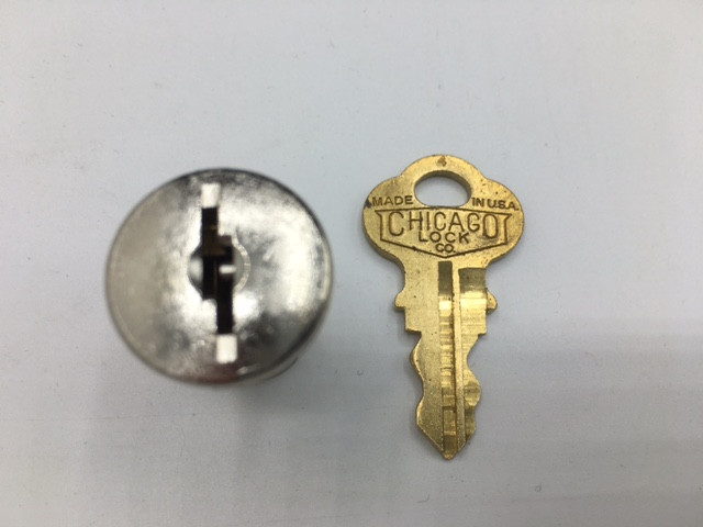 Vintage New Old Stock USA Made Chicago Lock and Key Set 1/4-20 Thread ...