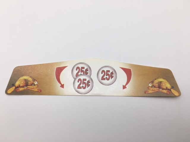 Authentic 2" Northern Beaver Vending 75 cent 3 Quarter Decal Sticker w ...