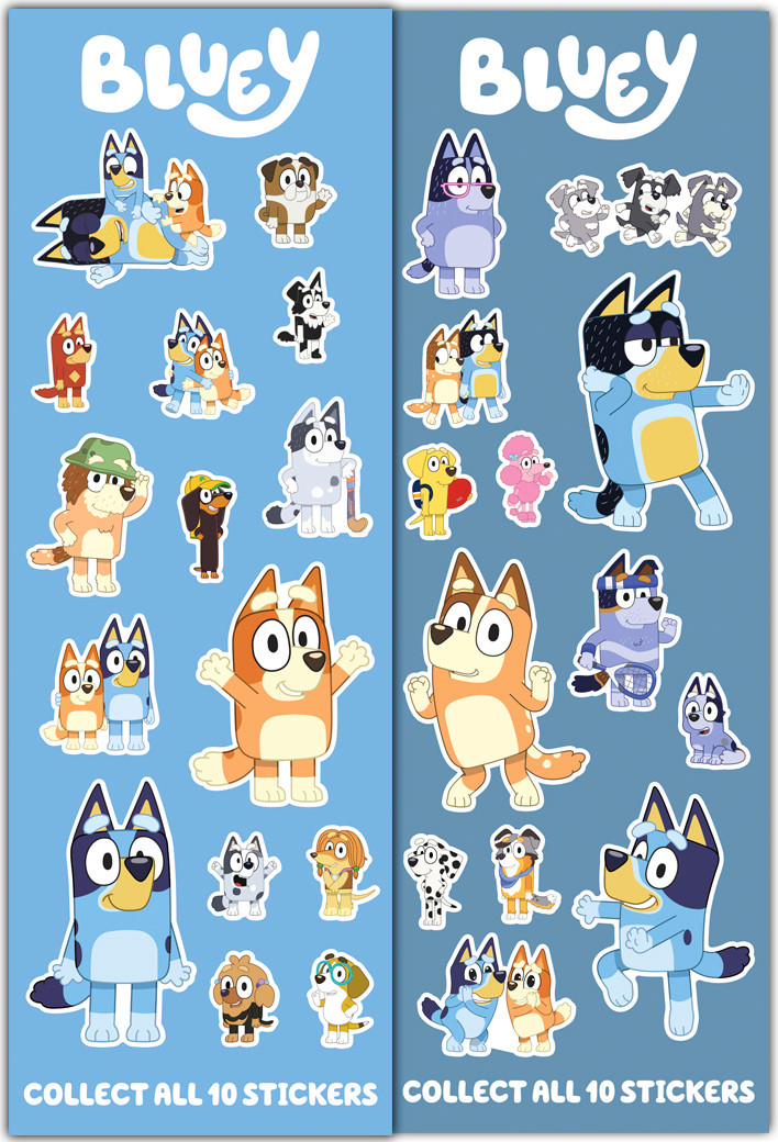 Bluey Stickers 300 Count in Folders
