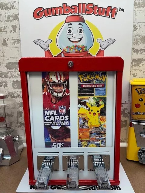 NOS 3 Column Sticker Tattoo Pokemon Card Vending Machine Sports Trading ...