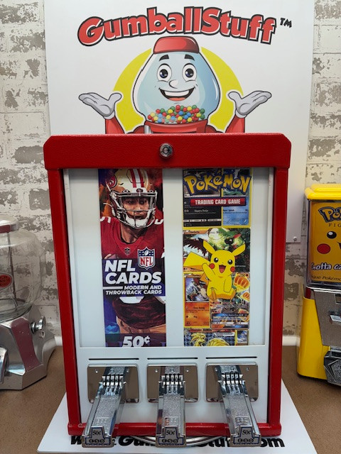 Token Vend NOS 3 Column Sticker Tattoo Pokemon Card Vending Machine ...