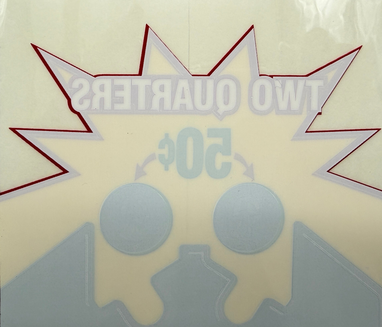 Original Northwestern .50 50 cents PRICE DECAL STICKER Capsule Vending ...