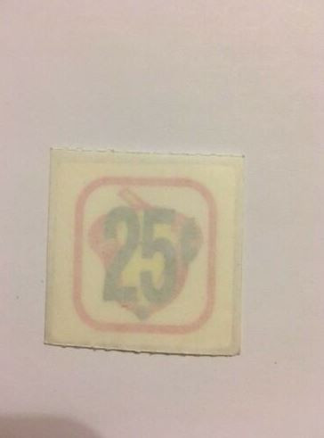Original Oak Acorn 25 Cent .25 PRICE DECAL STICKER