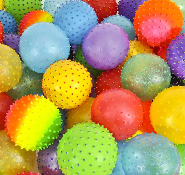 Knobby Inflatable Balls, Sensory, Stress, 500 pieces