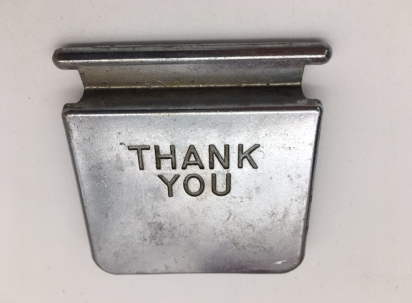 Komet Thank You Chute Cover Flap Flapper Door Comet King Coin Koin