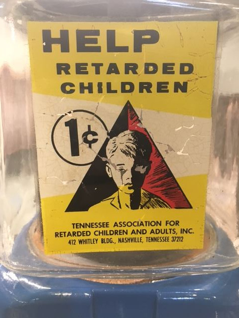 Retarded Children Fund Raiser Vintage Glass Globe Gumball Machine