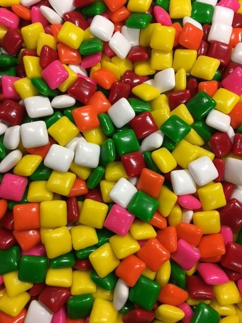 Ford Gum Chiclets Tab Square Chicle Chew Gum 3 pounds bulk bag