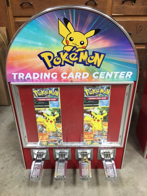 Themed Pokemon Card Vending Machine 4 column Trading Card Center