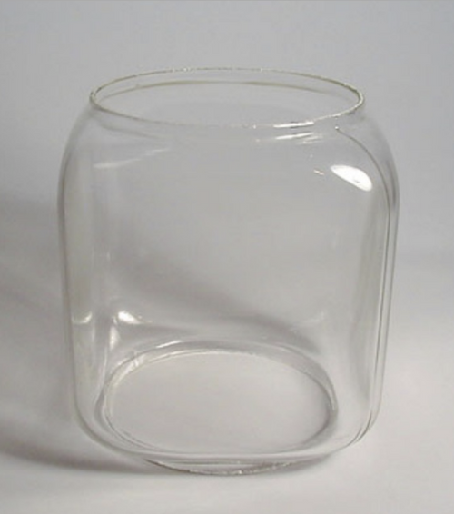 Square Glass Globe for Victor Topper Machine and Parkway Topper Nut Gumball