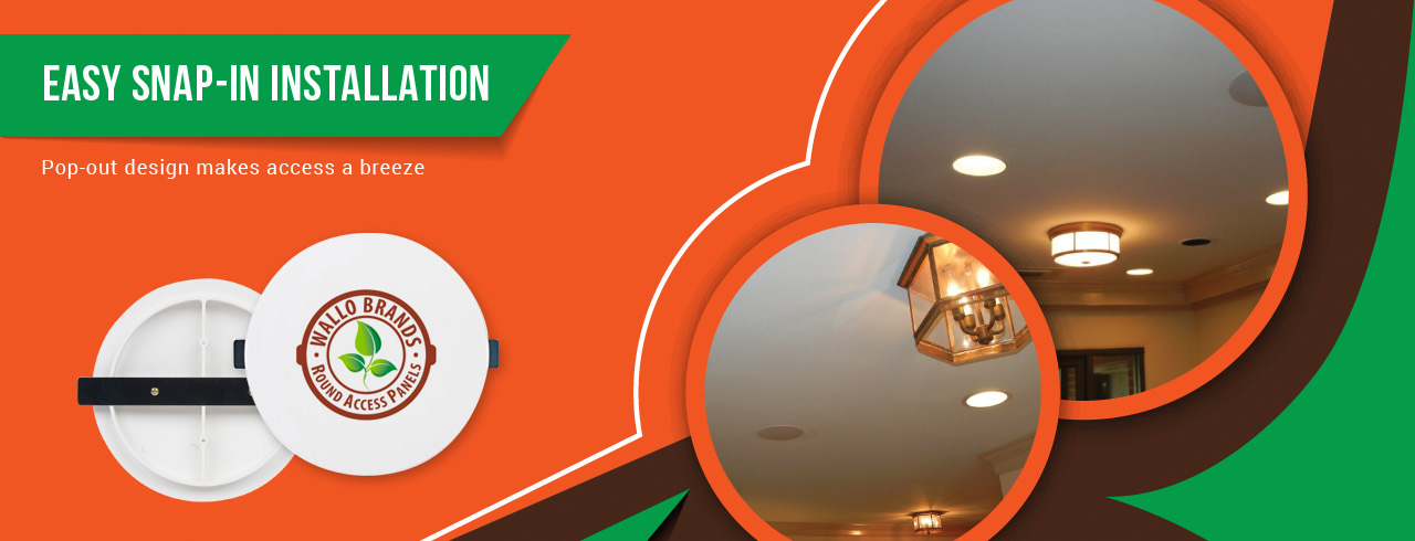 Wallo™ round access panels for drywall ceilings and walls