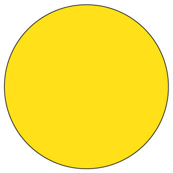 Ecolab 11030-02-00 3/4" SupeRemovable Solid Yellow Round Labels - 1000 ...