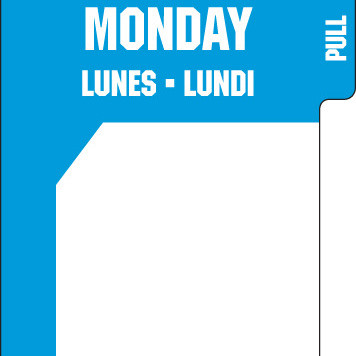 Ecolab 10135-01-31 DuraDot 2" x 2 1/2" E-Z Edge Monday Blue Label - 500 ...