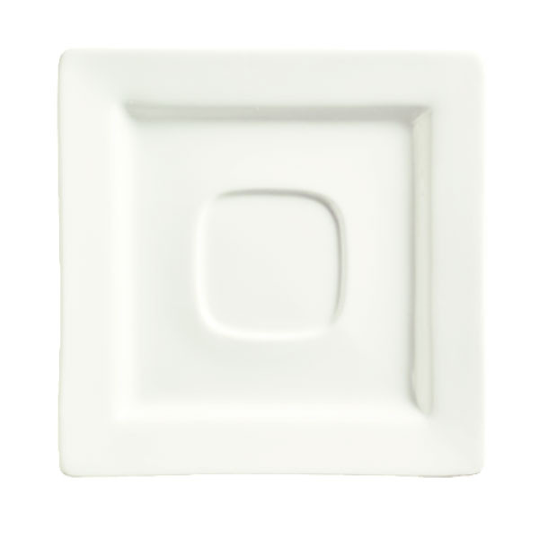 World Tableware SL-2 Slate 5-7/8" Square Saucer, Ultra Bright White ...