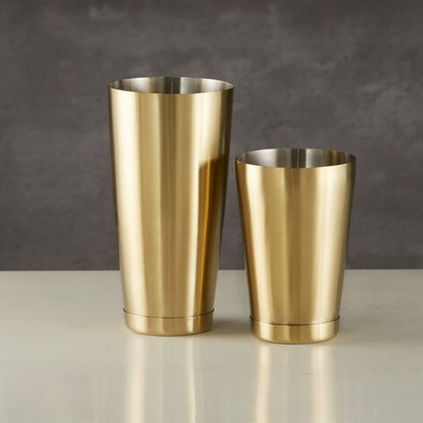 American Metalcraft GBSSET Boston 18 oz. Shaker Set, SS, Gold Finish