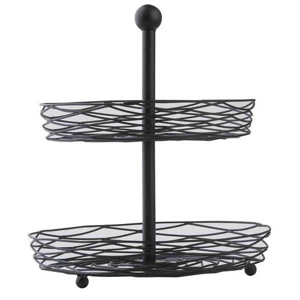 Tablecraft 12152 Artisan Collection 11" x 12.25"H Round 2-Tiered ...