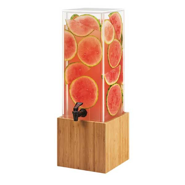 Cal-Mil 3697-3-60 Bamboo 3 Gallon Beverage Dispenser w/ Decorative ...