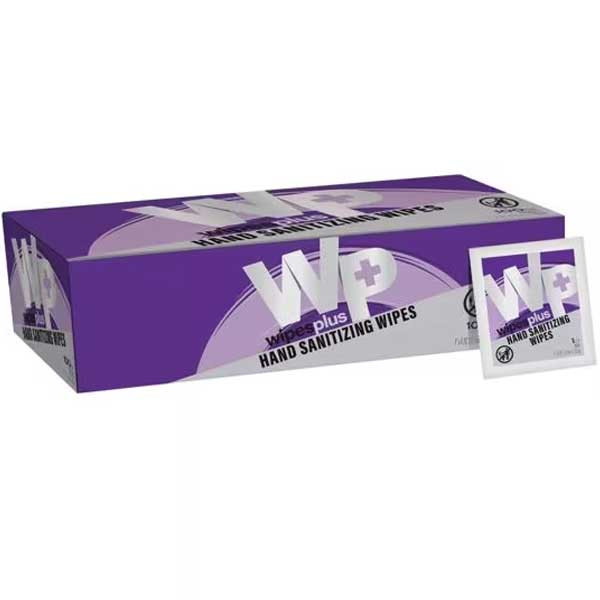 WipesPlus 35004 Hand Sanitizing Wipes, (100 Wipes/Sachet, 10 Sachets ...