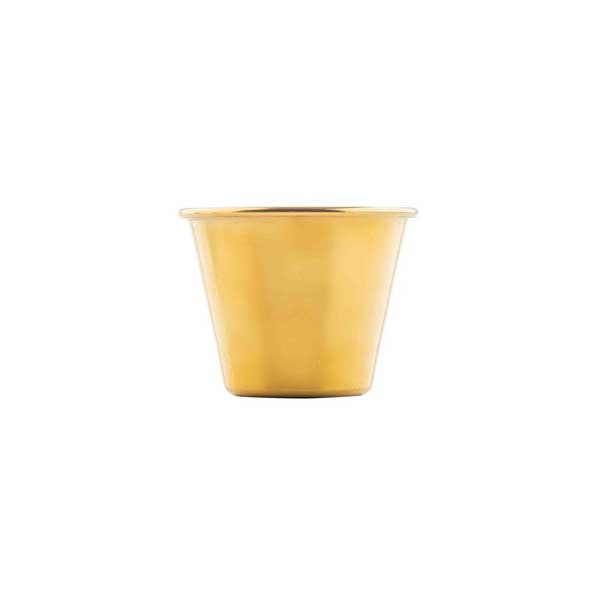 Tablecraft 12823 2-1/2 oz. Round Ramekin, Gold Finish - 12/Case