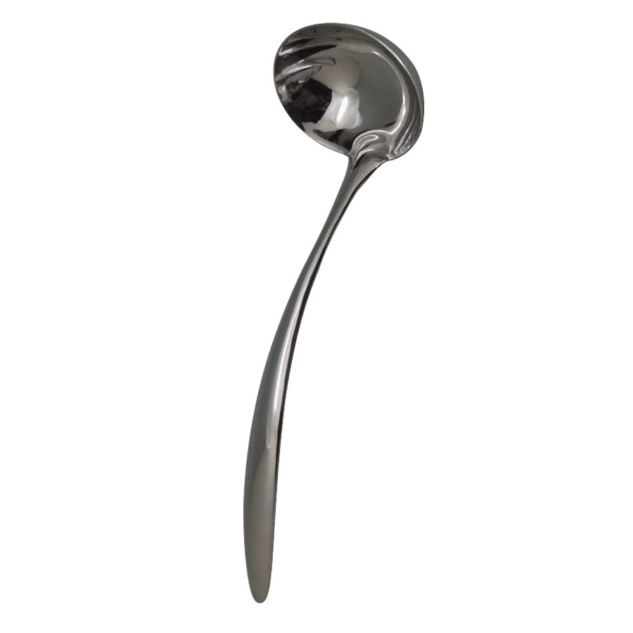 ABC LUN-08 14" Stainless Steel Large Soup Ladle - 6 oz. - Ford Hotel Supply