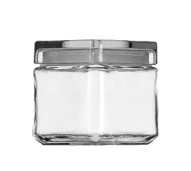 Anchor Hocking 85587R 32 oz. Square Glass Jar with Lid - 4/Case - Ford ...
