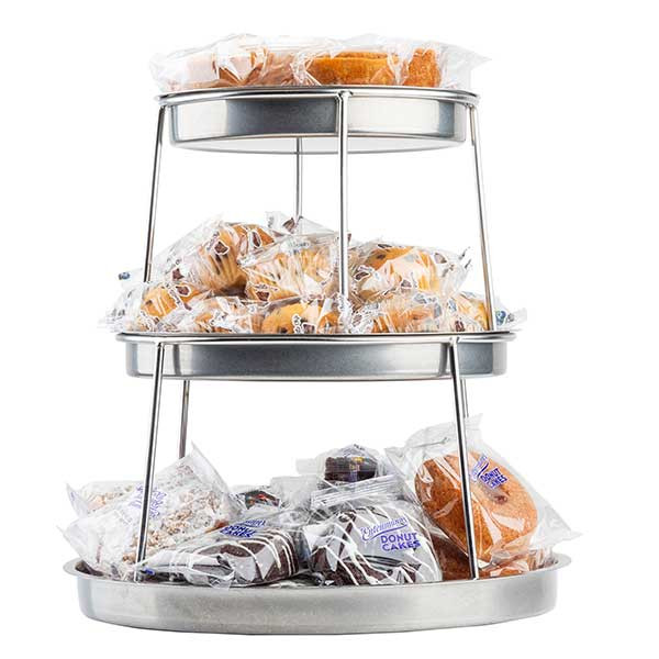 Tablecraft 12066 Sharing Tower 3-Tier, Stainless Steel, Vintage Finish ...