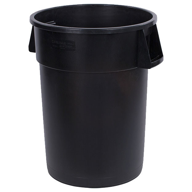 Carlisle 84104403 Bronco 44 Gallon Black Waste Container