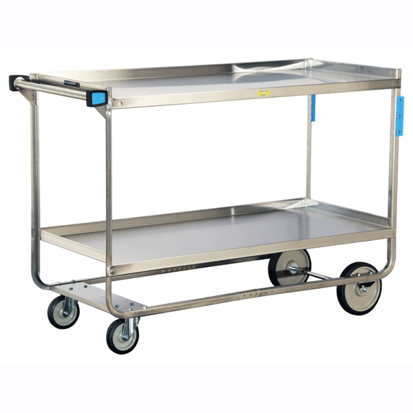 Lakeside 558 Mobile Utility Cart, 2-Shelf, SS - Ford Hotel Supply