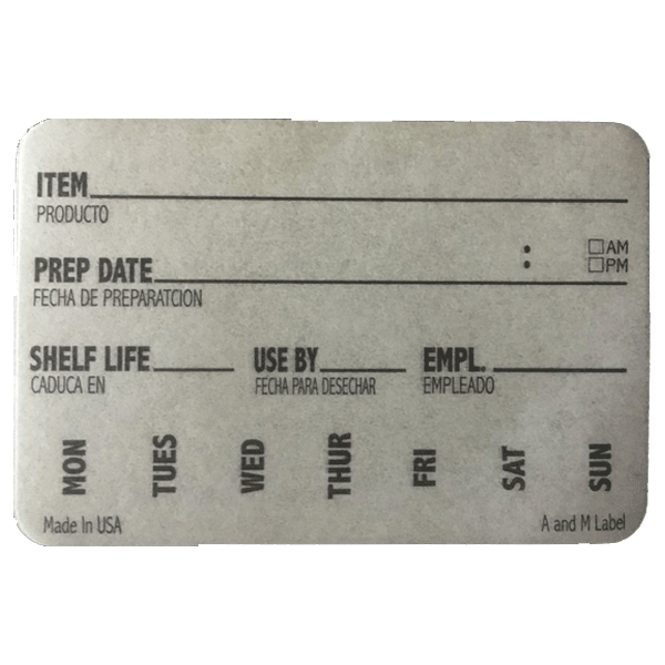 Disposables - Disposable Kitchen Supplies - Food Storage Labels - Ford ...