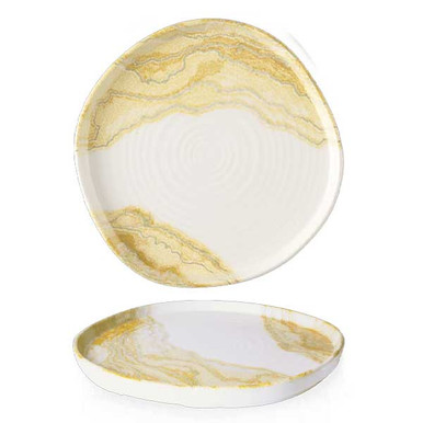 Churchill TDGDOW261 Inked Tide 10-1/2" Organic Walled Plate, Ceramic ...