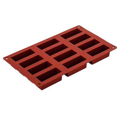 Matfer Bourgeat 257985 Gastroflex Mini Loaf/Cake Mold Sheet, Silicone ...