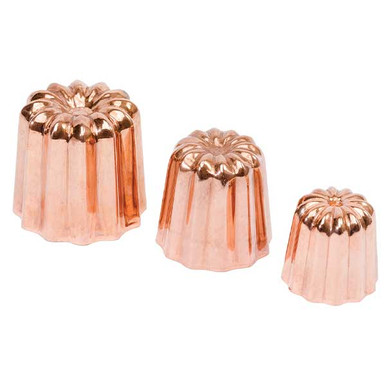 Matfer Bourgeat 340415 1-3/8" Cannelé Mold, Fluted, Copper - Ford Hotel ...