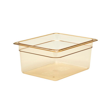 Cambro 26HP150 H-Pan 6" Deep 1/2 Size Amber High Heat Hot Food Pan ...