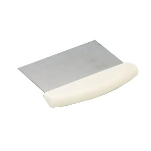 ABC PDS-06 6" x 4-1/2" Dough Cutter/Scraper, White Plastic Handle ...