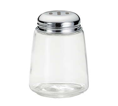 Tablecraft 262 Modern 8 oz. Slotted Top Cheese Shaker, Glass - 12/Case ...