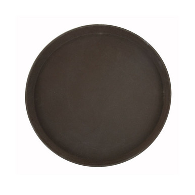 Winco TRH-16 Easy-Hold 16" Non-Slip Tray, Round, Brown