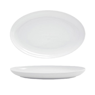 FOH DOS025WHP21 Harmony 11-1/2" x 7-1/2" Oval Plate - 4/Case