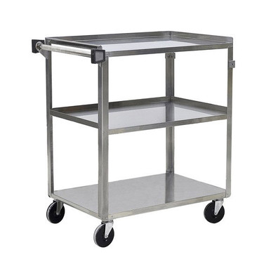ABC CART-1627 3-Shelf Utility Cart, Stainless Steel, 300 lb. Capacity ...