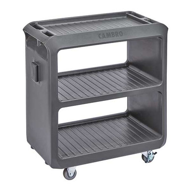 Cambro SC225615 Service Cart Pro Small, Open Sides, 3" Casters, 2 Rigid ...