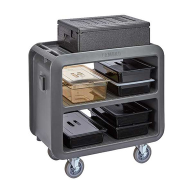 Cambro SC230S615 Service Cart Pro Medium, Open Sides, 6" Casters, 4 ...