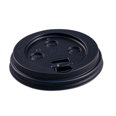 Empress E1020-DLB Dome Lid for 10-20 oz. Paper Hot Cups, Black, 1000/Case