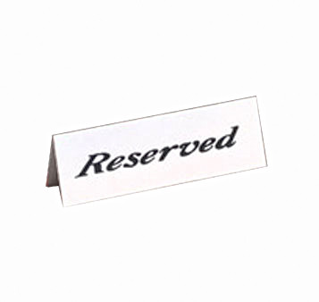 American Metalcraft 2601H "Reserved" Message Tent Sign, 6"L x 2"H ...