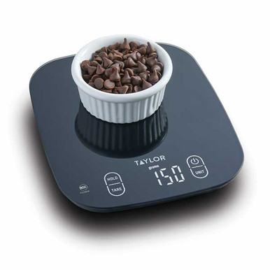Taylor 5328695 11lb Waterproof Digital Kitchen Scale, Black