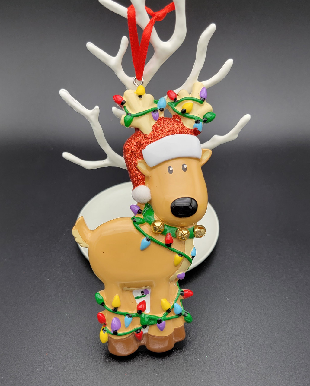 Reindeer Tangled In Lights Bear & Deer Cute Animal Tangled Lights