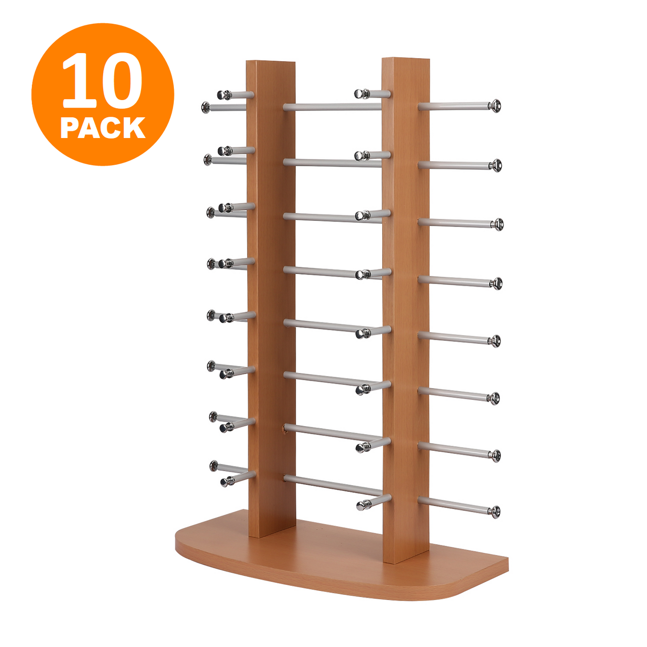 Polmart Tabletop Wood Eyewear Display Rack - Double Towers (10-Pack ...
