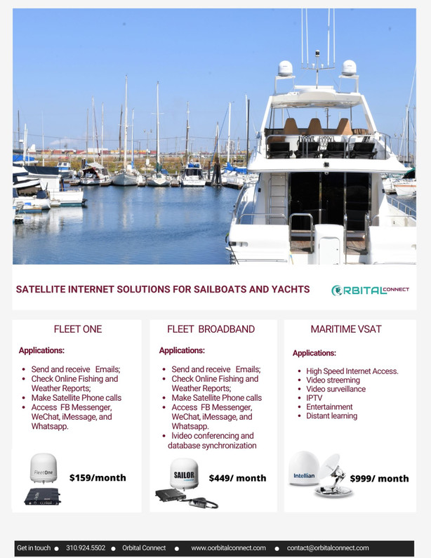 Fleet One, Fleet Broadband and Maritime VSAT plans from Orbital Connect ...