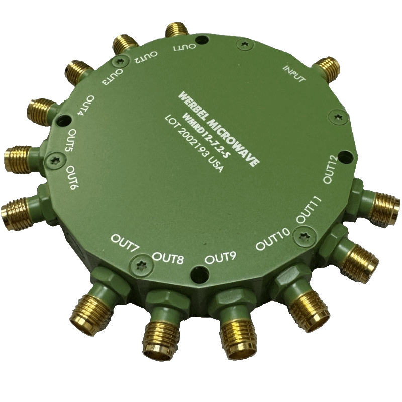 WERBEL MICROWAVE WMQH-0.5-1-S 90° Hybrid, 0.5-1GHz, SMA Female