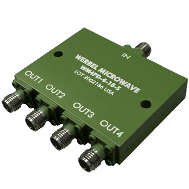 WERBEL MICROWAVE D-4182 Wideband Power Divider 4-way SMA Female 2 to 18 GHz