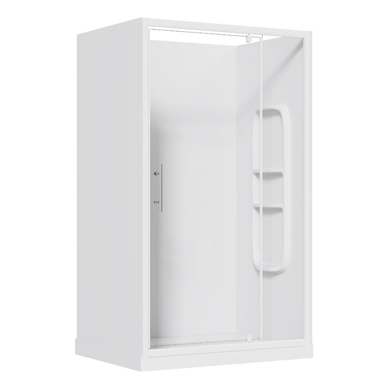 Brighton Shower Enclosure Rectangular 3-Sided Corner Moulded Wall 1200 ...